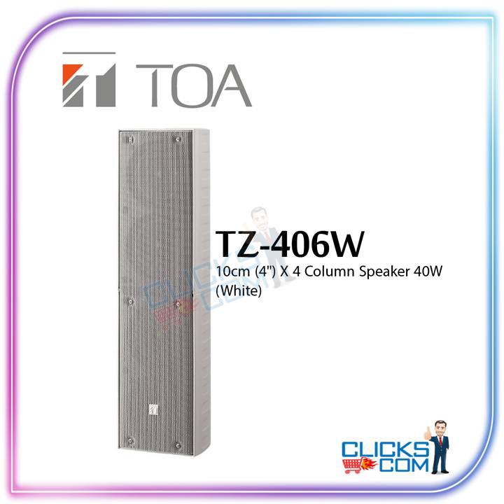 TOA Column Speaker TZ-406W 40W Column Speaker System - White (TZ406W) | Shopee Malaysia