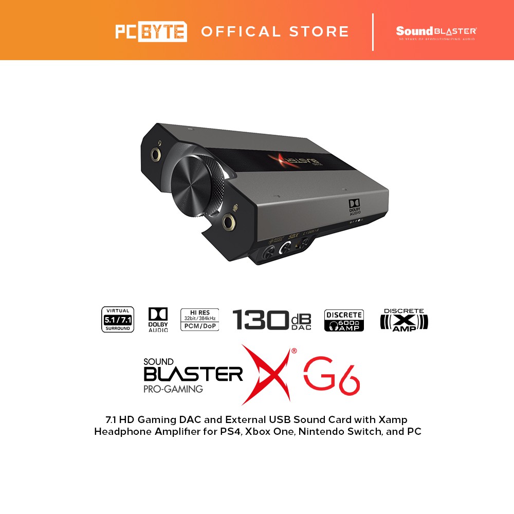 Creative Sound Blaster X G6 Hi-Resolution Gaming DAC Amplifier | Shopee ...