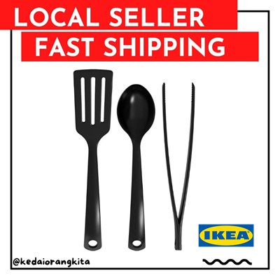 IKEA SENDUK SUDIP PENYEPIT / IKEA 3-PIECE KITCHEN UTENSIL SET | Shopee ...