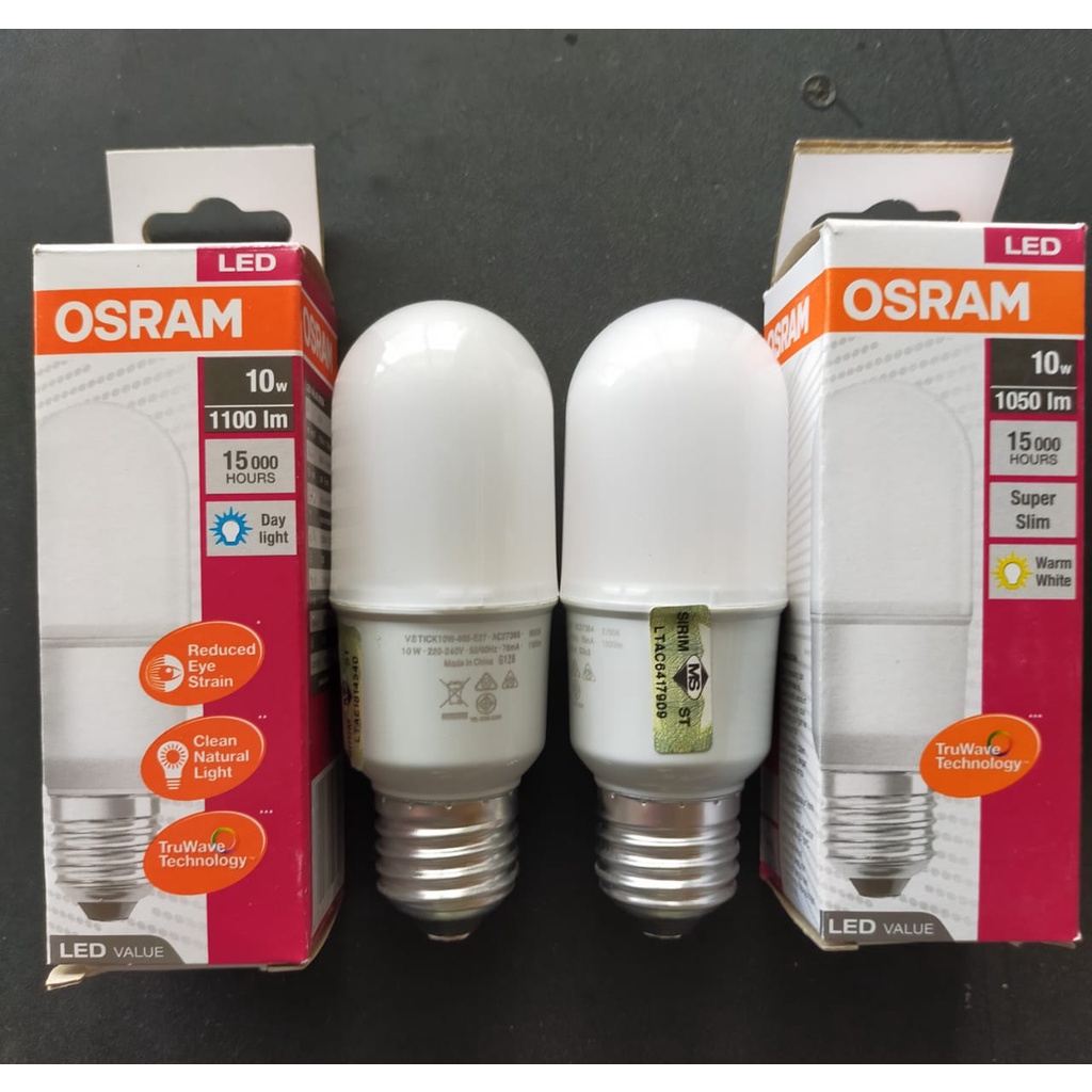 Osram LED VALUE STICK 10W/2700K Warm White 6500K Daylight E27 | Shopee ...