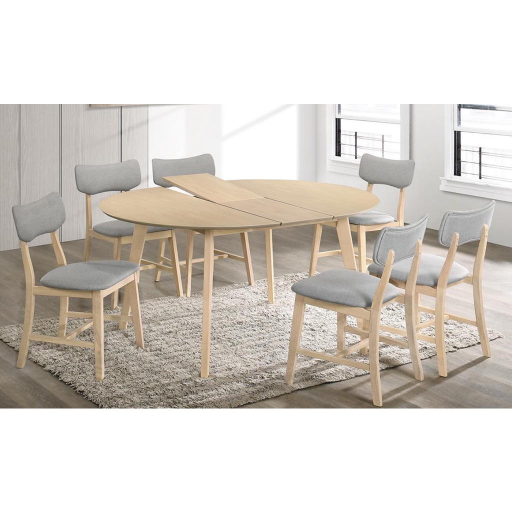 OPERA Solid Wood Extension Dining Set 1 + 6 Seaters/SET MEJA MAKAN/MEJA ...