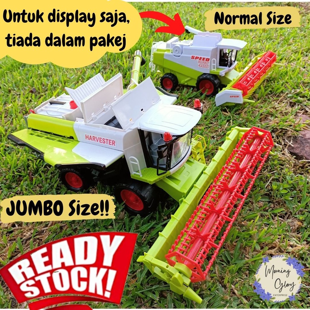 JUMBO SIZE Farm Tractor Harvester Toy Mainan Mesin Padi (Ready stock ...