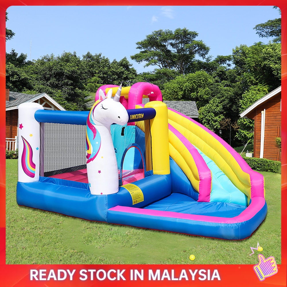 Doctor Dolphin 63109 Inflatable Pool Castle Bouncer Water Slide Kids ...