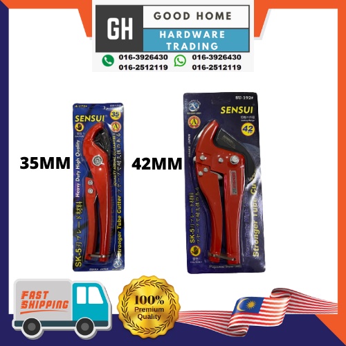 SENSUI Heavy Duty PVC Pipe Cutter Tube Cutter (A172-35MM / SU192-42MM ...