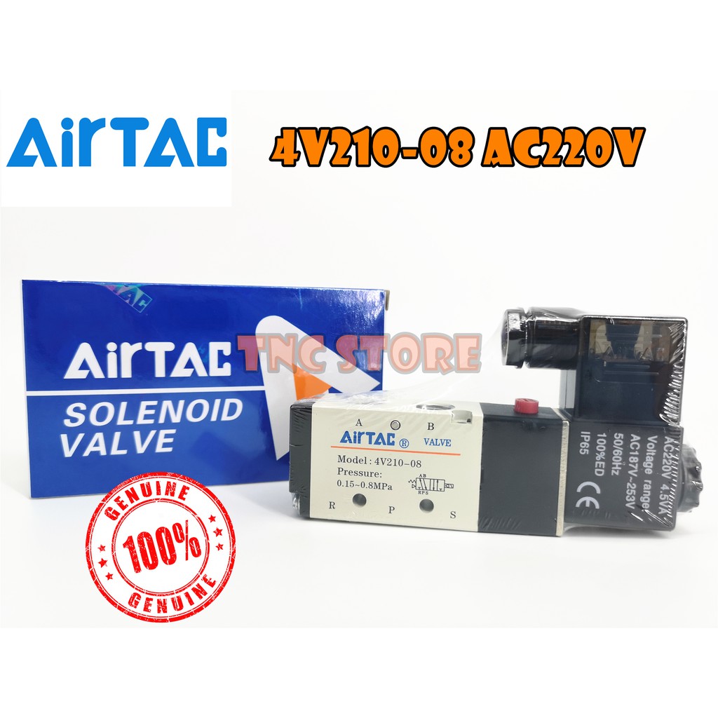 AIR TAC Pneumatic Solenoid Valve 4V210-08 AIRTAC 5/2WAY Valve 4V310-10 ...