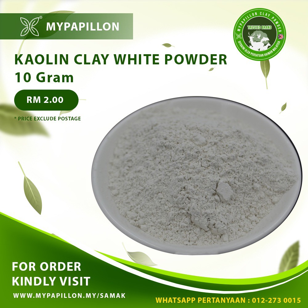 10gram Kaolin Clay White Powder / White Kaolin Clay FMC Grade 高岭土 / 100 ...