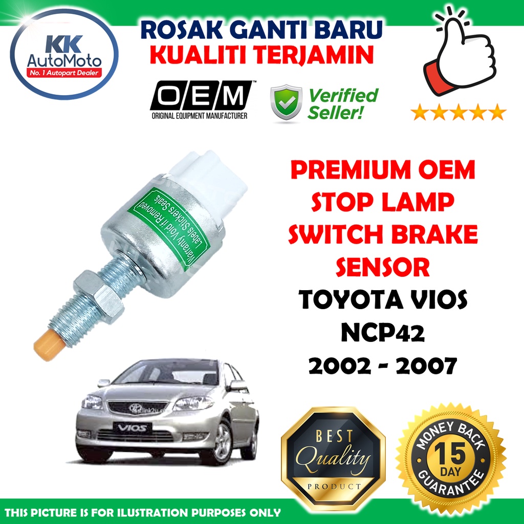Toyota Vios NCP42 2002 - 2007 [4 Pin] Premium OEM Stop Lamp Switch ...