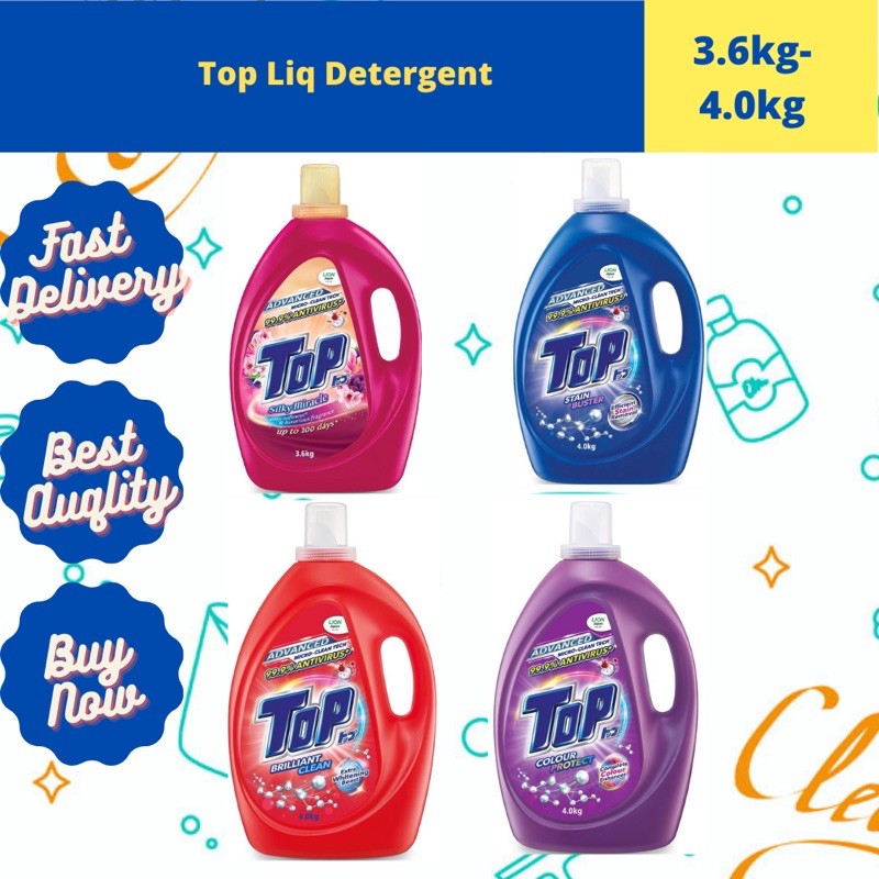 Top Liquid Detergent 3.6kg-4.0kg/Sabun Cair murah jimat sabun basuh ...