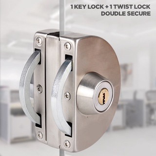 Glass Door Lock With Key Tempered Glass Lockset Office Glass Door Lock ...