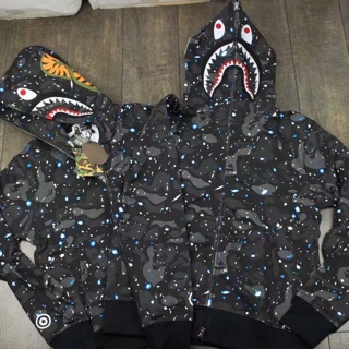 Bape Shark Galaxy Camo Hoodie(Glow in Dark) | Shopee Malaysia