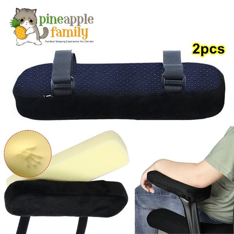 2Pcs Armrest Cushion Pads Elbow Arm Rest Cover Chair Office Home ...