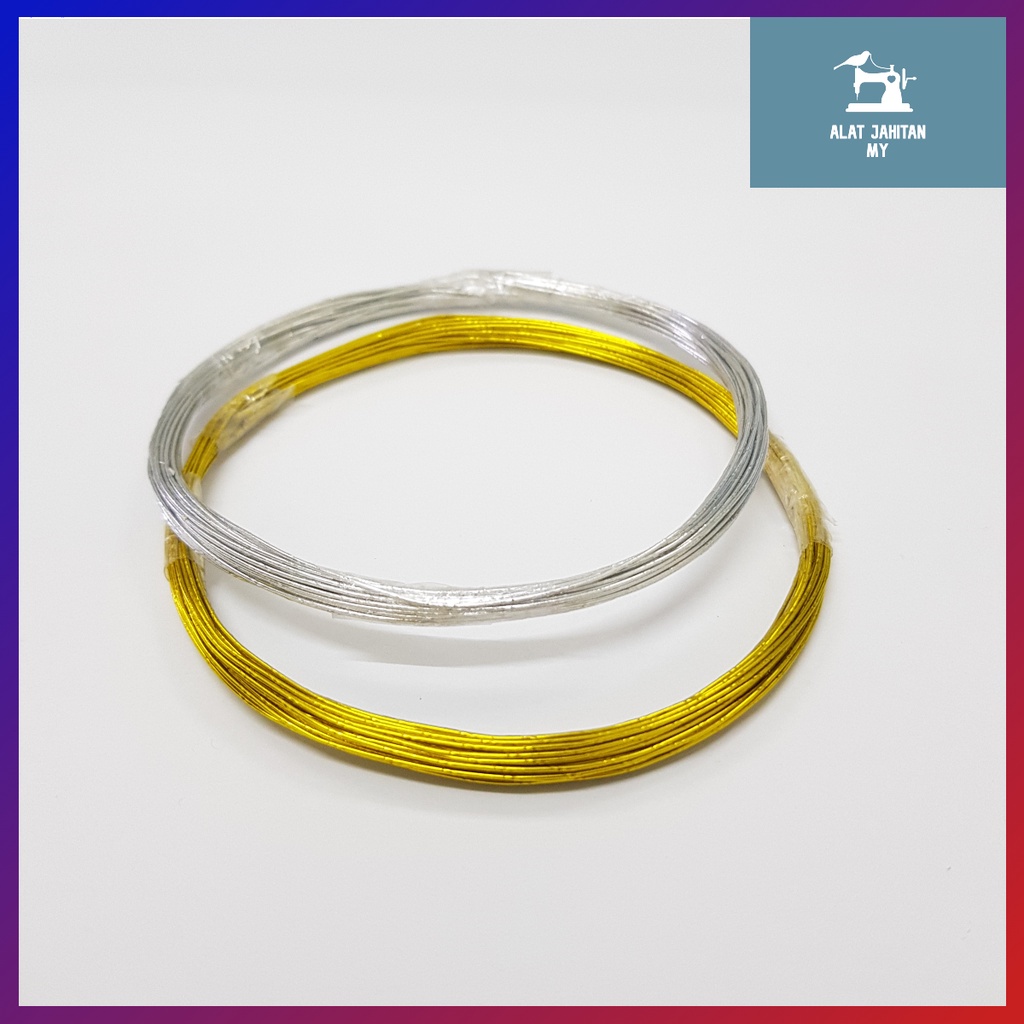 Metal Wire / Stocking Wire 0.5mm | Dawai Bunga | Silver Gold / Emas ...