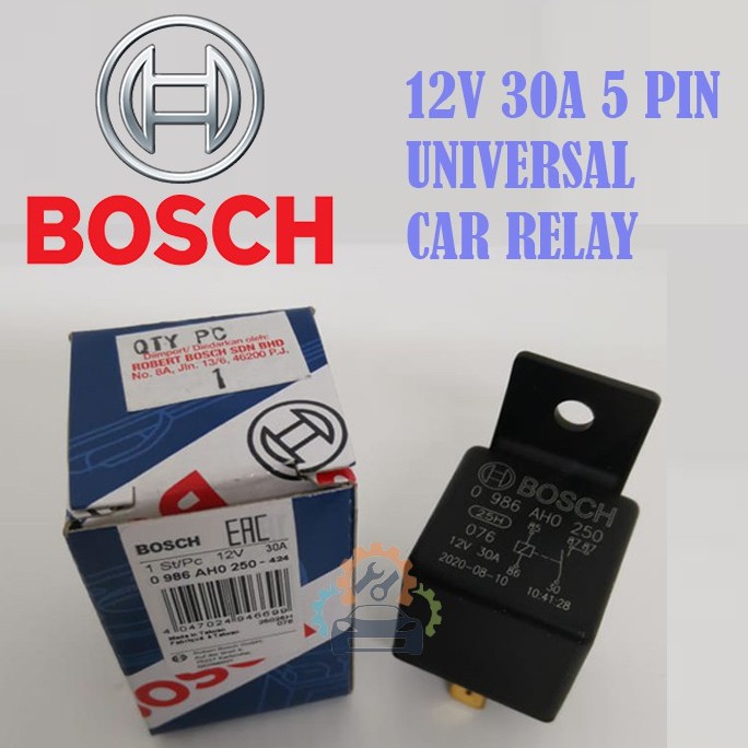Bosch Universal Automotive Car Relay 12V 30A 5 Pin BOSCH Relay ...
