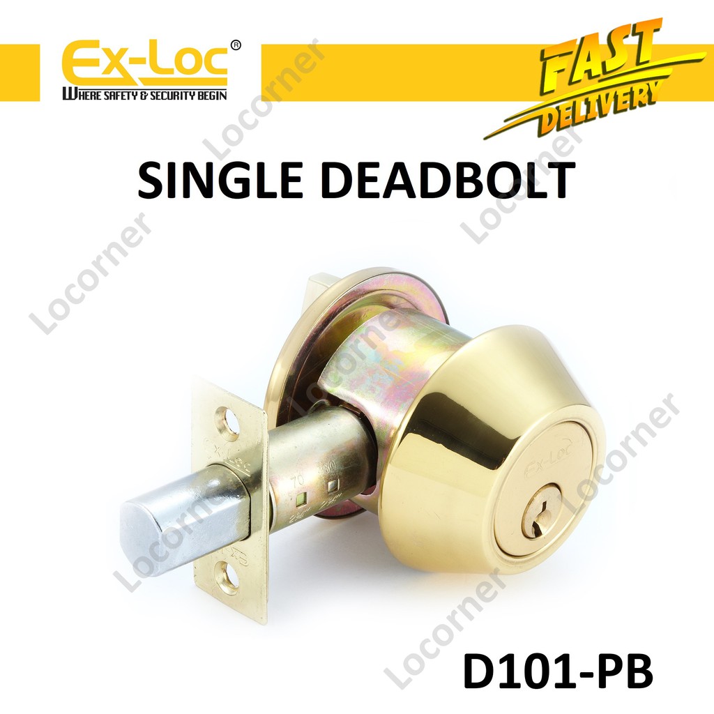 EX-LOC D101 SERIES Single Deadbolt/ Kunci Pintu Tambahan / Additional ...