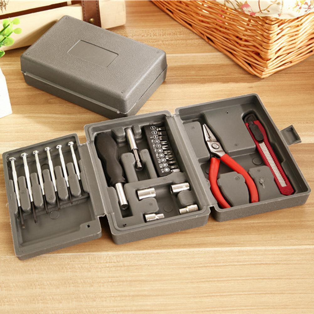 (Ready Stock) 24 Pcs Home Household Tool Set Steel Hand Tools Kit With ...