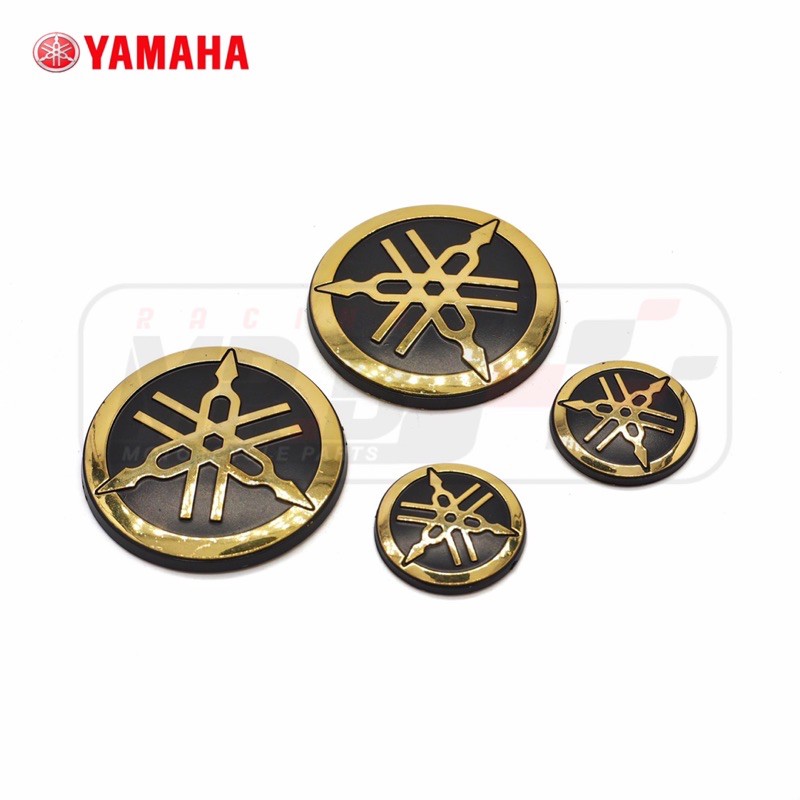 Yamaha Y15ZR / Y15 Movistar Gold / SILVER Emblem Logo (4pc/set) (Big ...