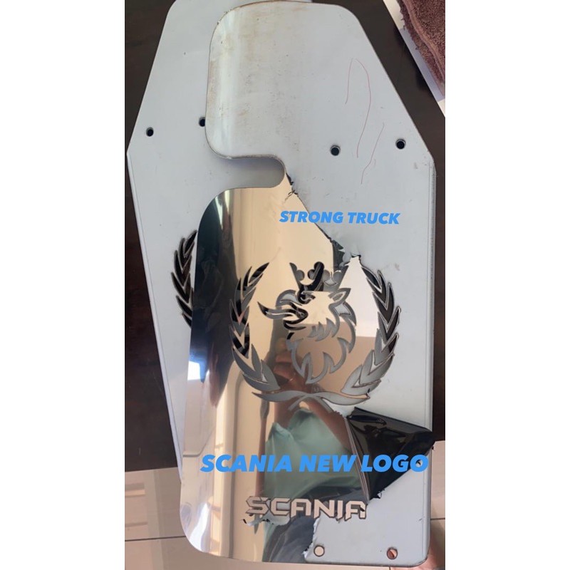 Scania side mirror chrome standard steel chrome new logo | BeeCost