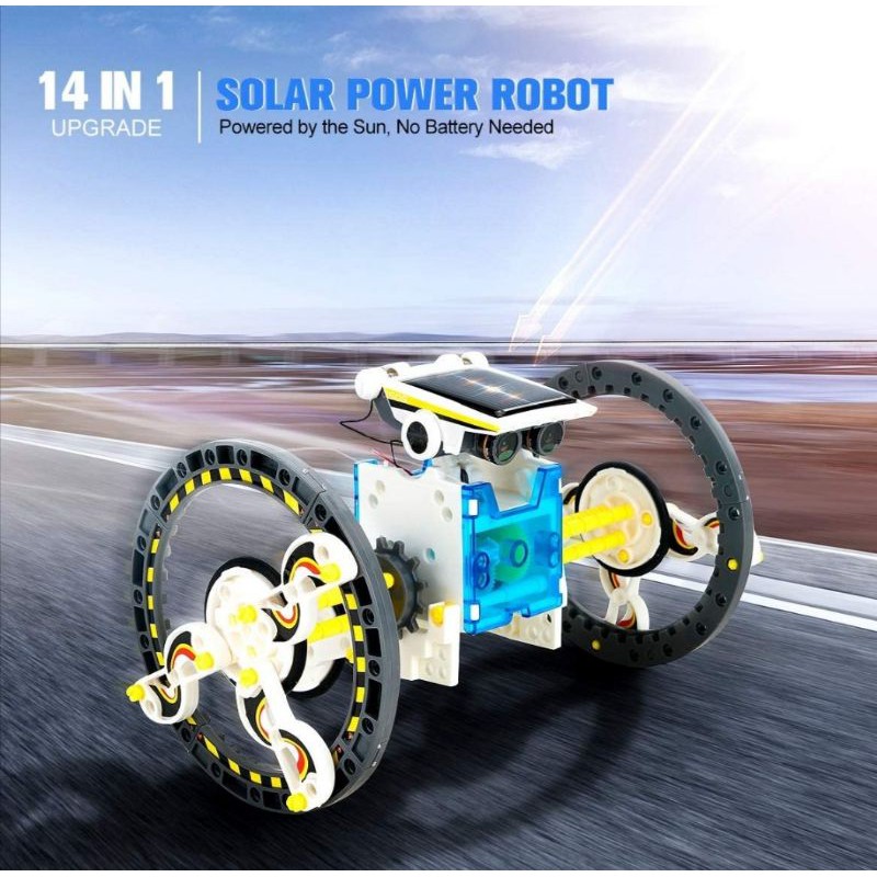 14 in 1 solar robot DIY educational STEM | Shopee Malaysia