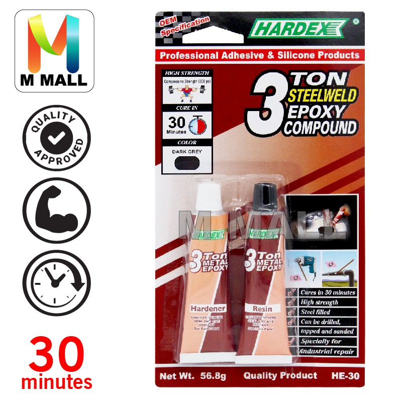 HARDEX 3 TON STEELWELD EPOXY & A+B REPAIRING ADHESIVE SUPER GLUE ...