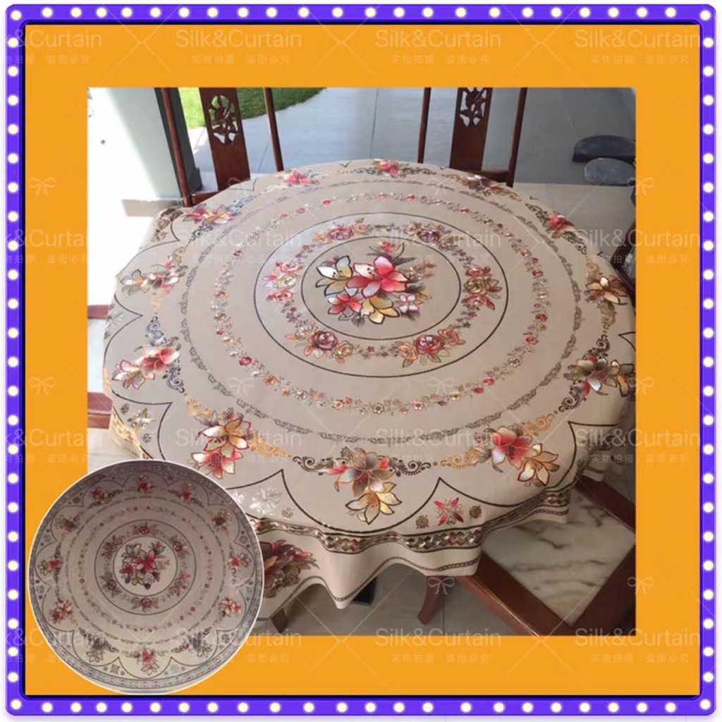 Lapik meja makan bulat ( 6 kerusi ) / New design 2021 / Ready Stock ...