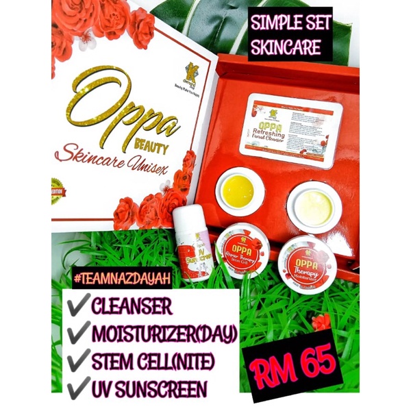 Oppa Beauty Set Skincare Sunscreen + Free gift Menarik | Shopee Malaysia