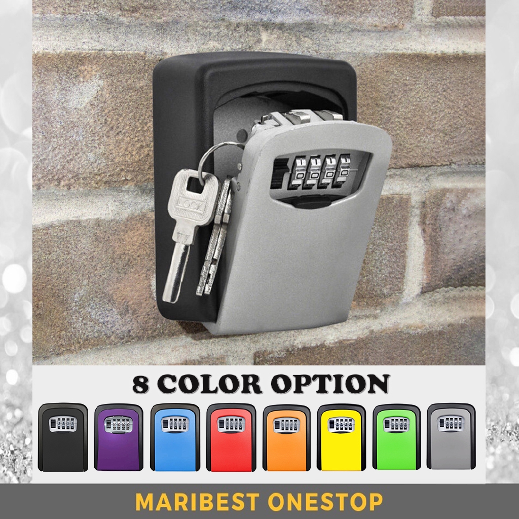 4 Digit Combination Wall Mount Key Storage Security Lock Box Homestay ...