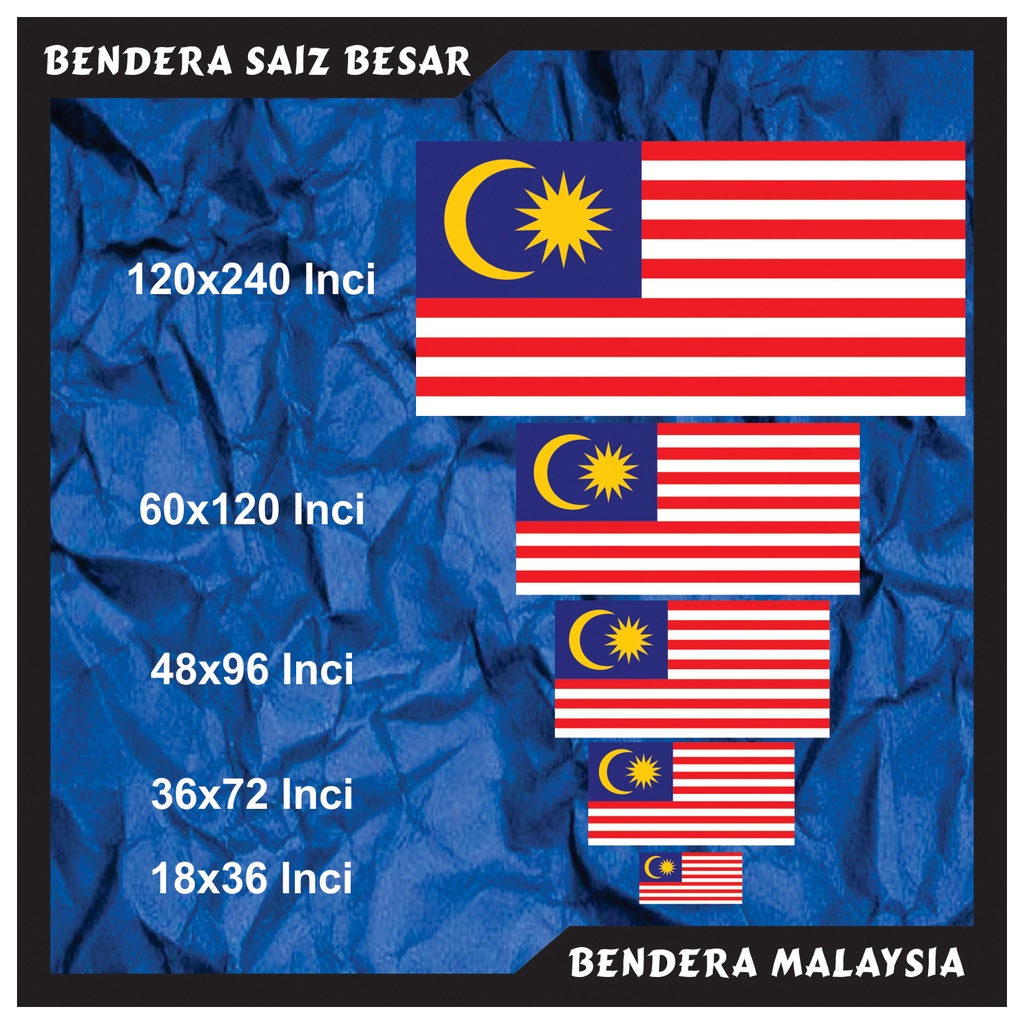 Bendera Malaysia Saiz Besar Sehingga 240 Inci Shopee Malaysia