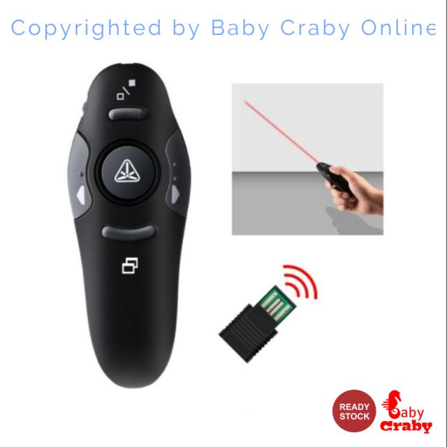 Wireless Powerpoint Presenter Red Laser Pointer Remote Control ...