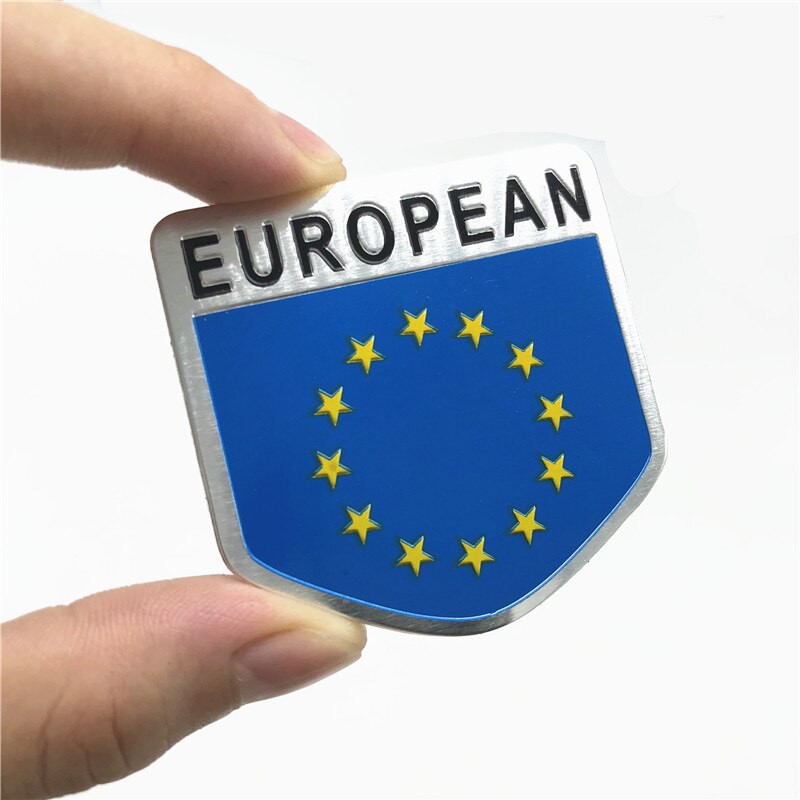 Europe Blue Star European Flag Sticker Logo Metal Badge Emblem for Car ...