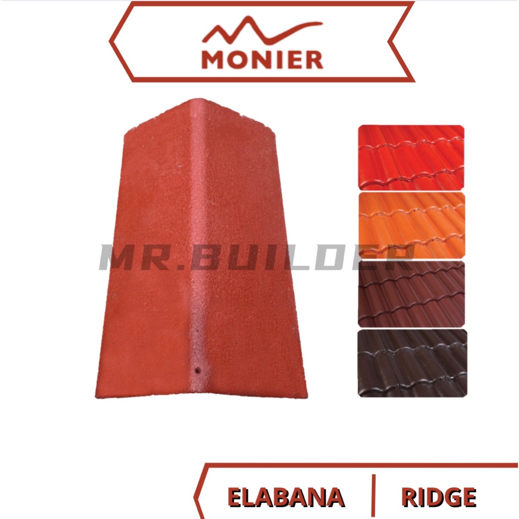 MONIER Standard Ridge and Hip Roof Tiles Elabana Fittings Atap Rabung ...