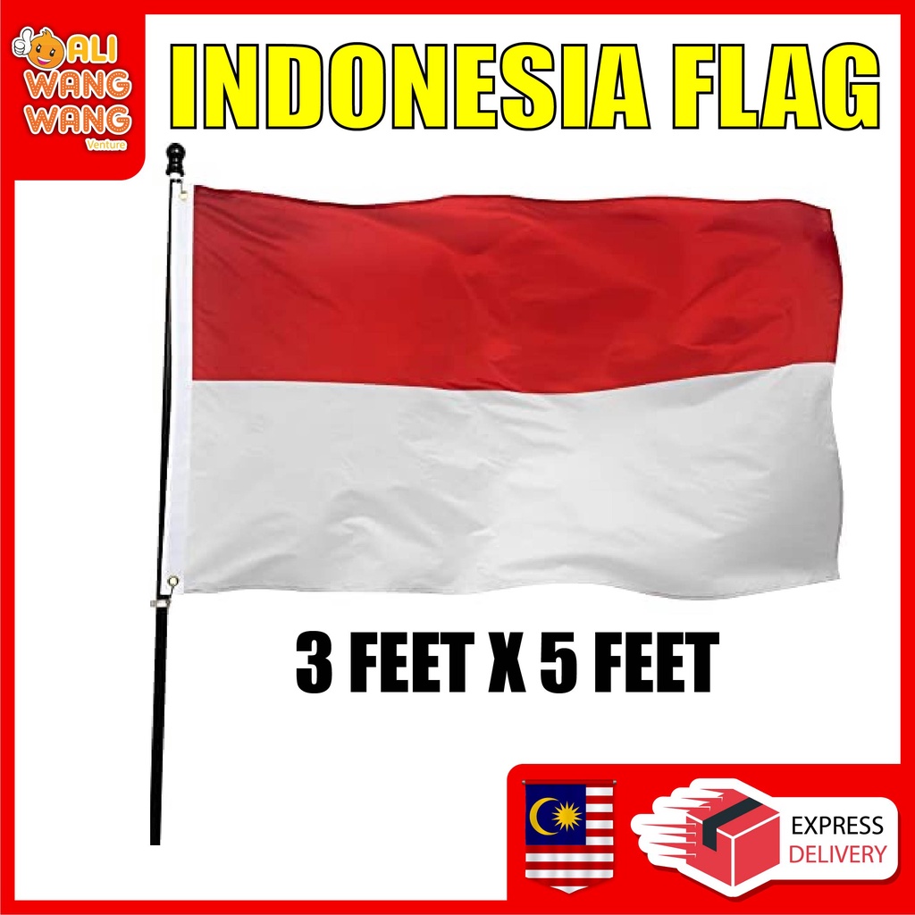 INDONESIA FLAG 3x5 FEET KAKI / READY STOCK MALAYSIA / BENDERA NEGARA ...