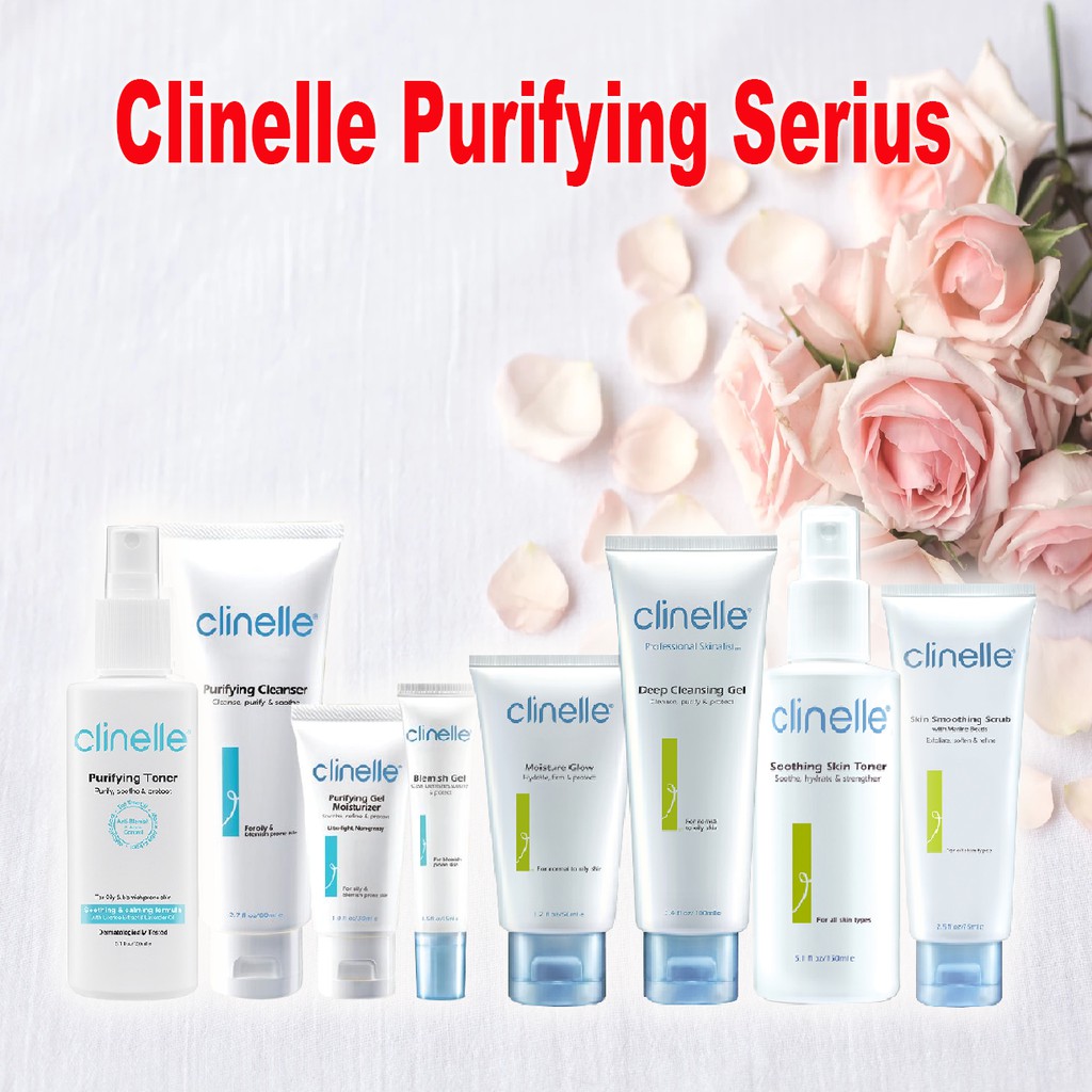 Clinelle Purifying Blemish Clean/Gel Mois 30ML/Cleanser 80ML/Toner ...