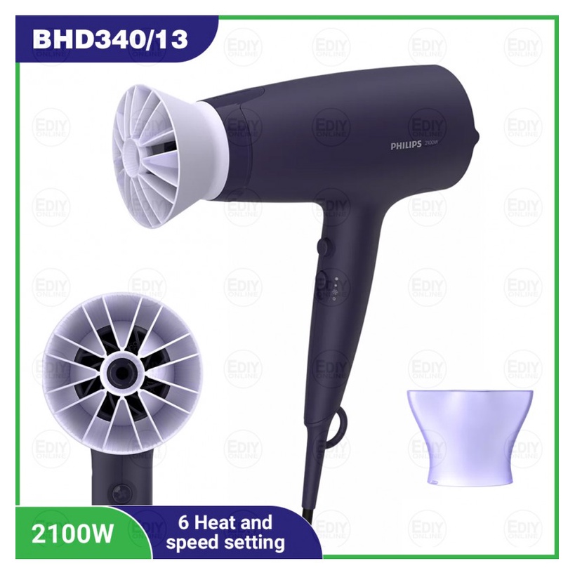 Philips BHD340 2100W Series 3000 ThermoProtect Hair Dryer | Shopee Malaysia