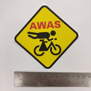 Awas Basikal Lajak Sticker Sign No Lajak Or Support Lajak Basikal ...