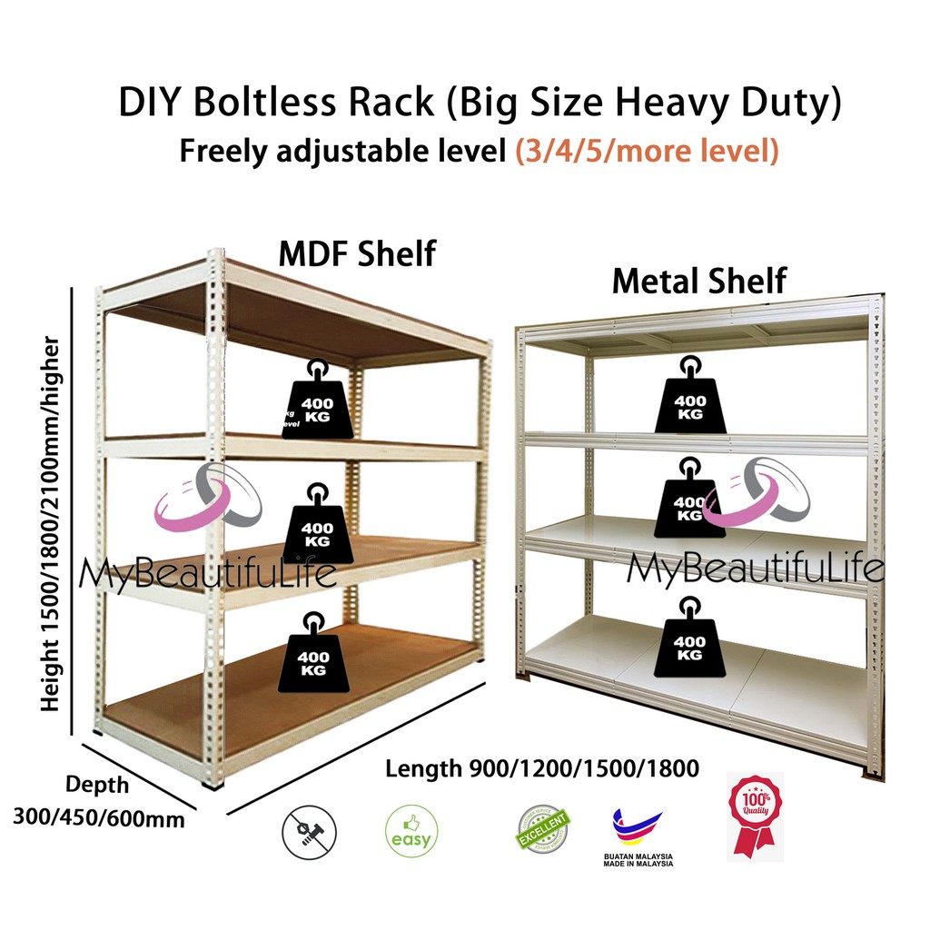 Boltless Rack Big Size Heavy Duty (Many Sizes) | Shopee Malaysia