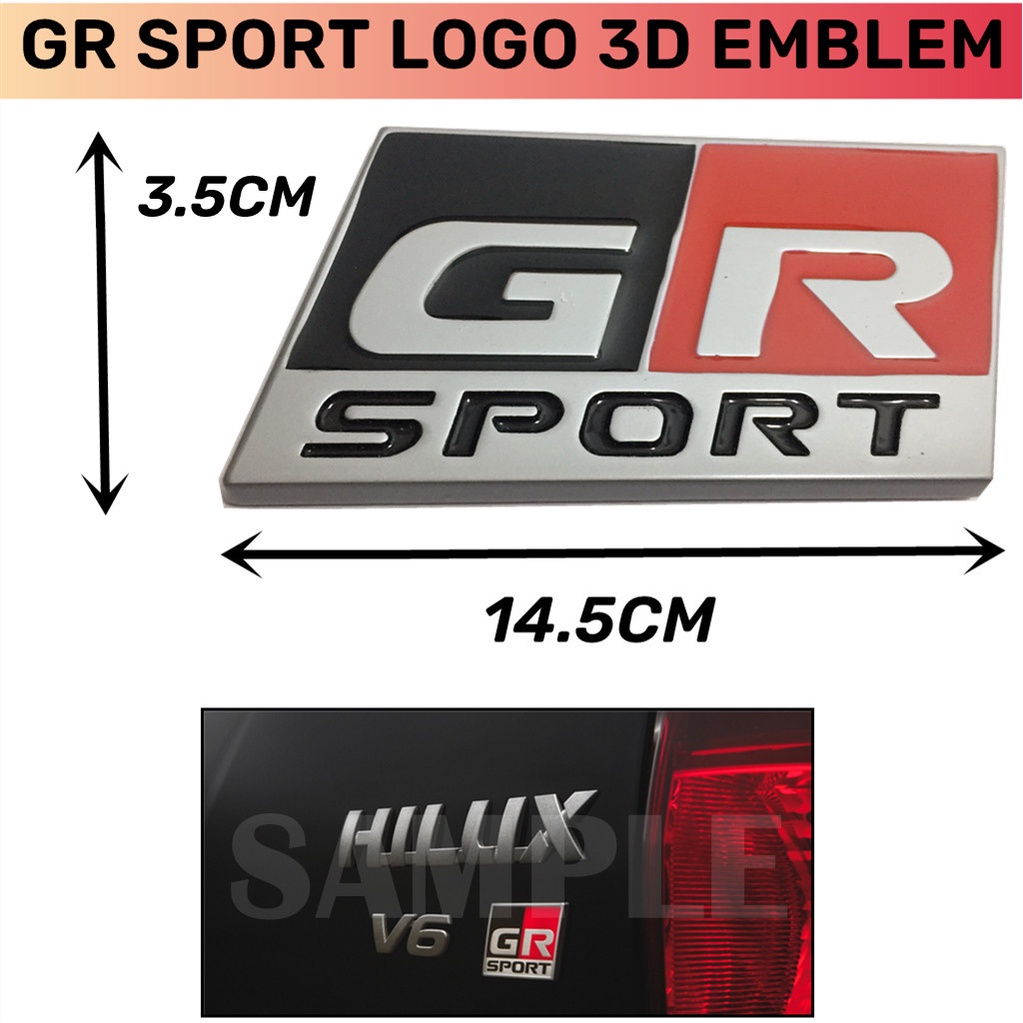 GR SPORT LOGO 3D EMBLEM | Shopee Malaysia