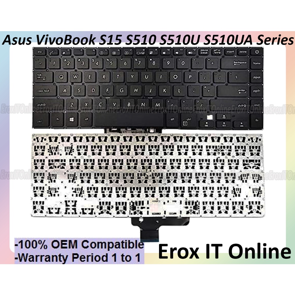Replacement Laptop Keyboard Asus VivoBook S510U A510U F510U S510UA ...