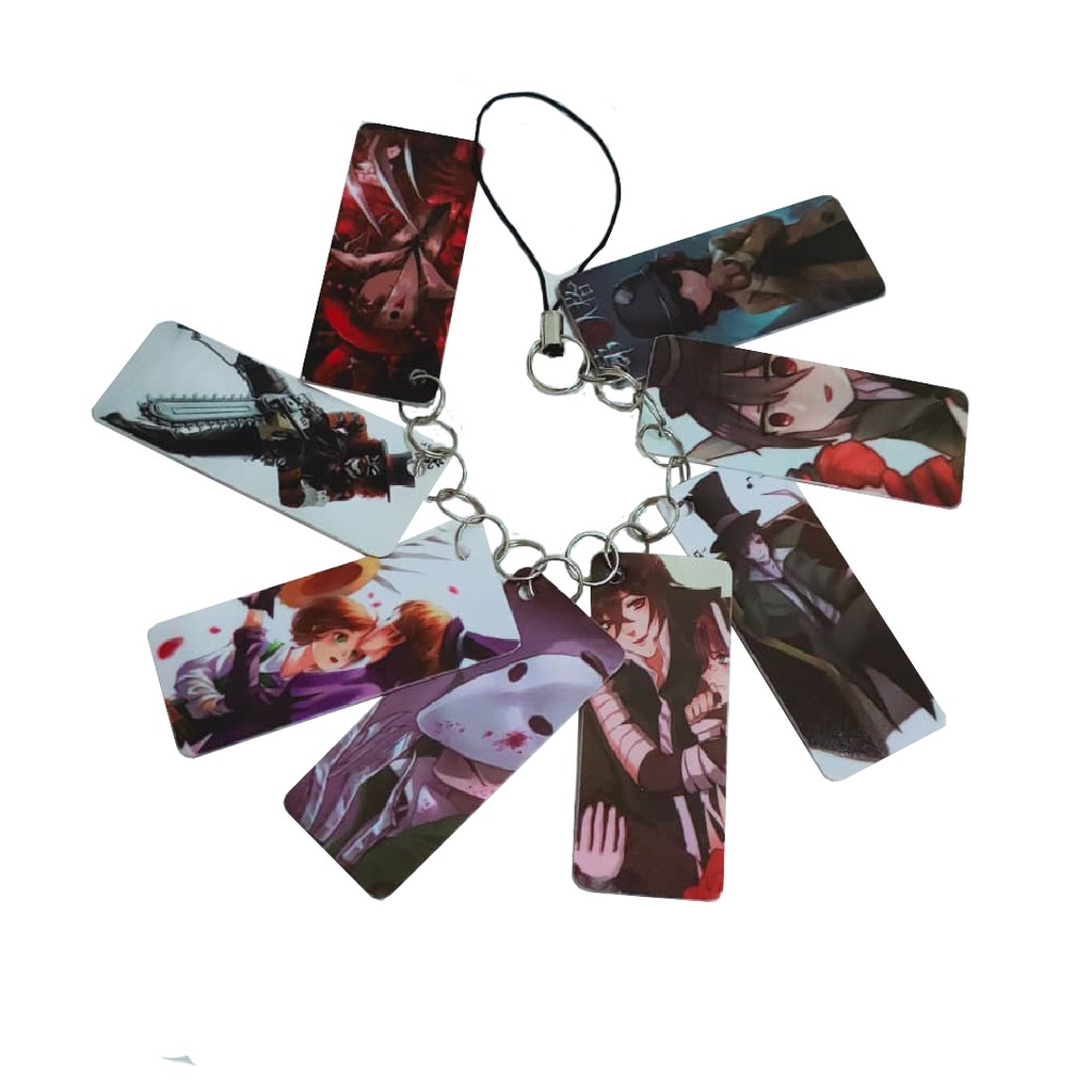 Identity V Game Merch String Cards PVC Keychain 第五人格 串卡钥匙圈挂件8张小卡 ...