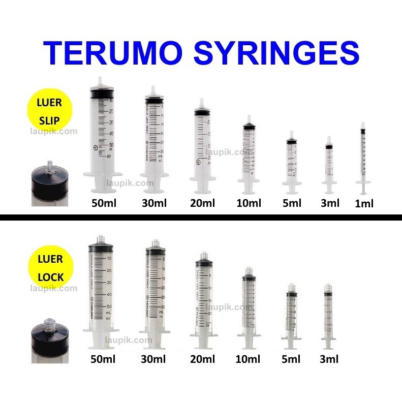 TERUMO Syringe Plastic Disposable Without Needle [ per PC ] | Shopee ...
