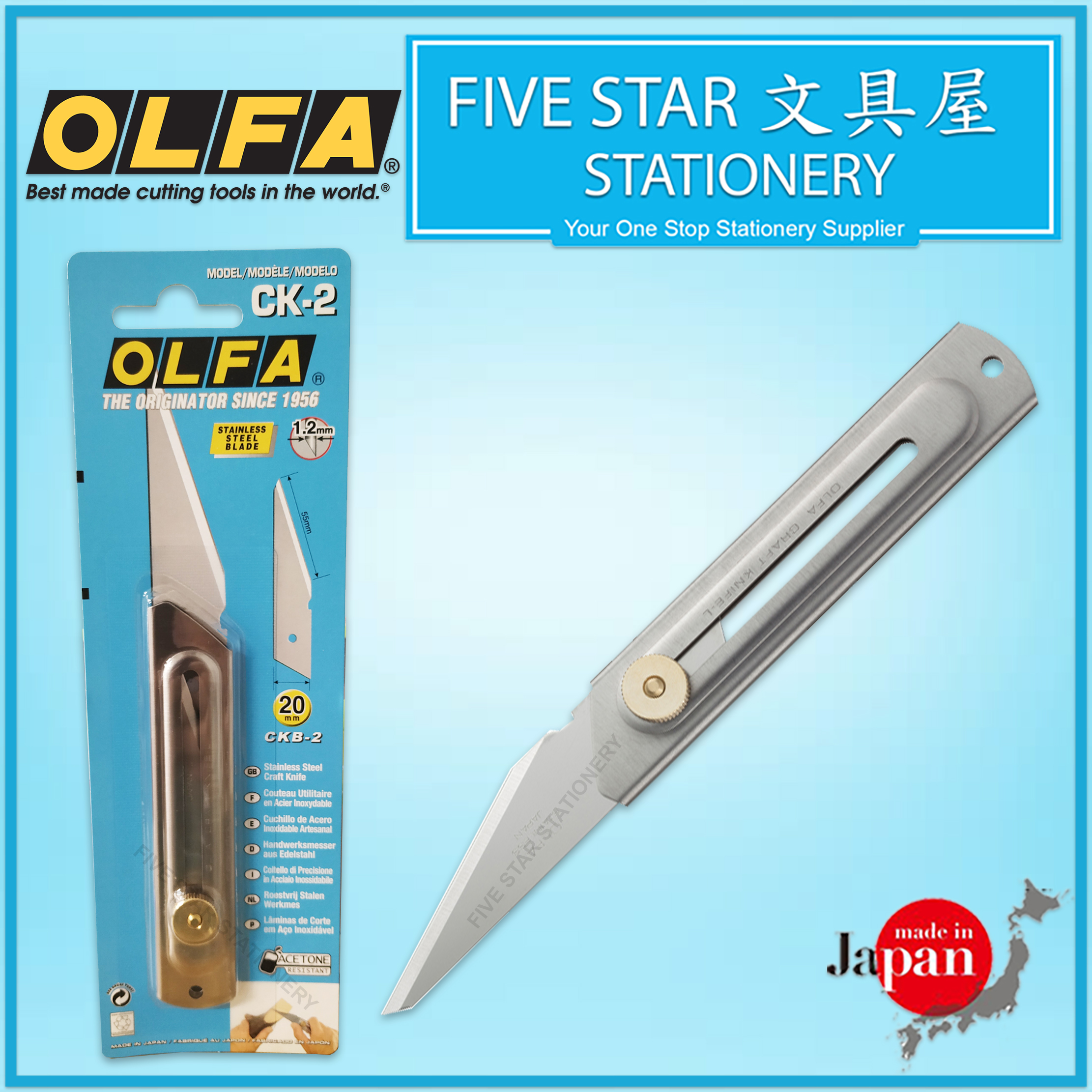 OLFA CK-2 Stainless Steel Craft Knife Hobby Craft & Utility | Shopee ...