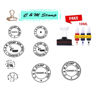 Company Stamp /company chop/ self-inking stamp /customized name stamp ...