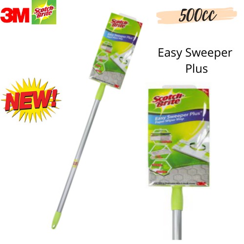 3M Scotch Brite Easy Sweeper Plus Set (1 Sweeper Kit + 5 Disposable Dry ...