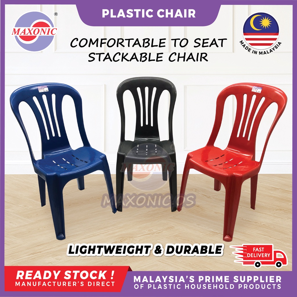MAXONIC PLASTIC CHAIR | KERUSI PLASTIK | DINING CHAIR | KERUSI SANDAR ...
