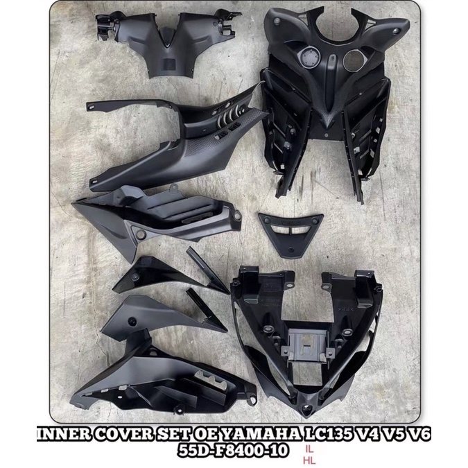 YAMAHA LC135 V4 V5 V6 V7 INNER COVER SET 100% ORIGINAL HLY 55D-F8400-10 ...