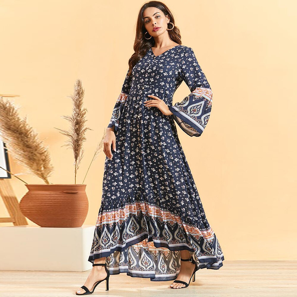 Arabic Abaya Kimono Turkey Hijab Muslim Maxi Dress Turkish Dresses Oman ...