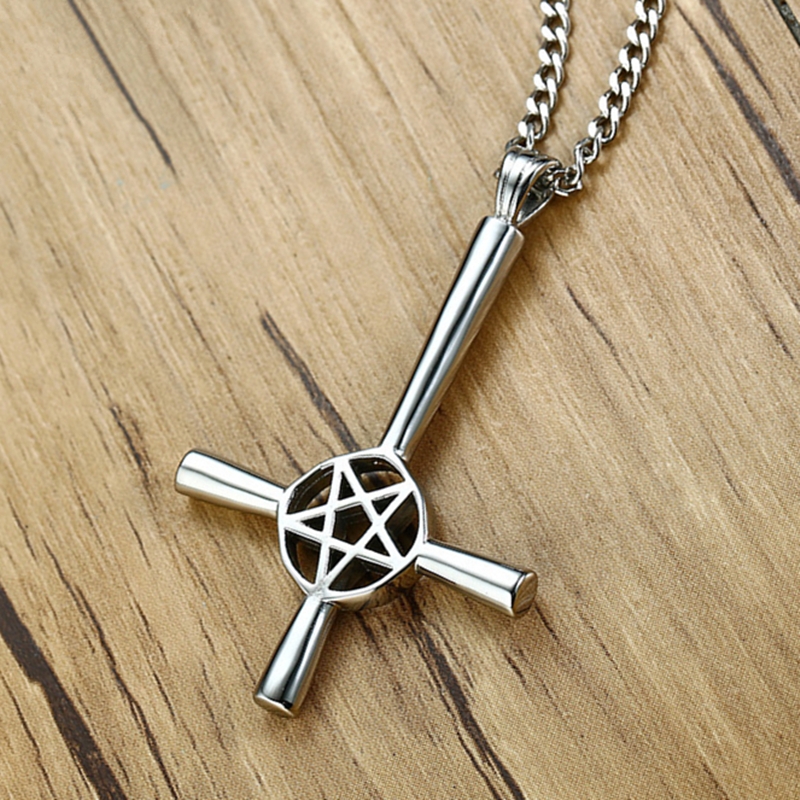 Satanic Cross Necklace