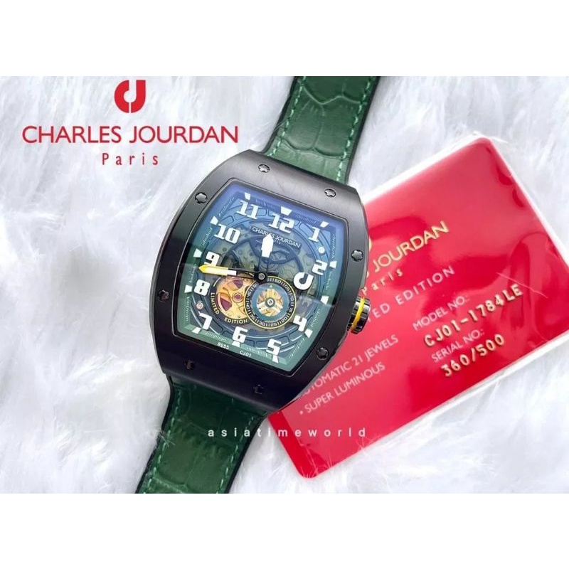 Charles Jourdan | CJ01-1784LE Limited Edition Automatic Men Watch Green ...