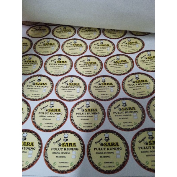 DESIGN DAN CETAK STIKER/LABEL MURAH BERKUALITI PUAS HATI | Shopee Malaysia