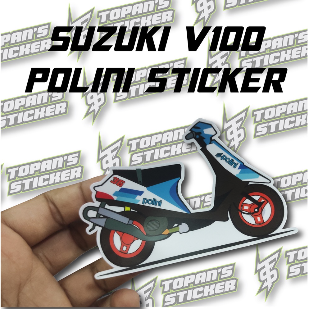 SUZUKI V100 VECTOR POLINI STICKER | Shopee Malaysia