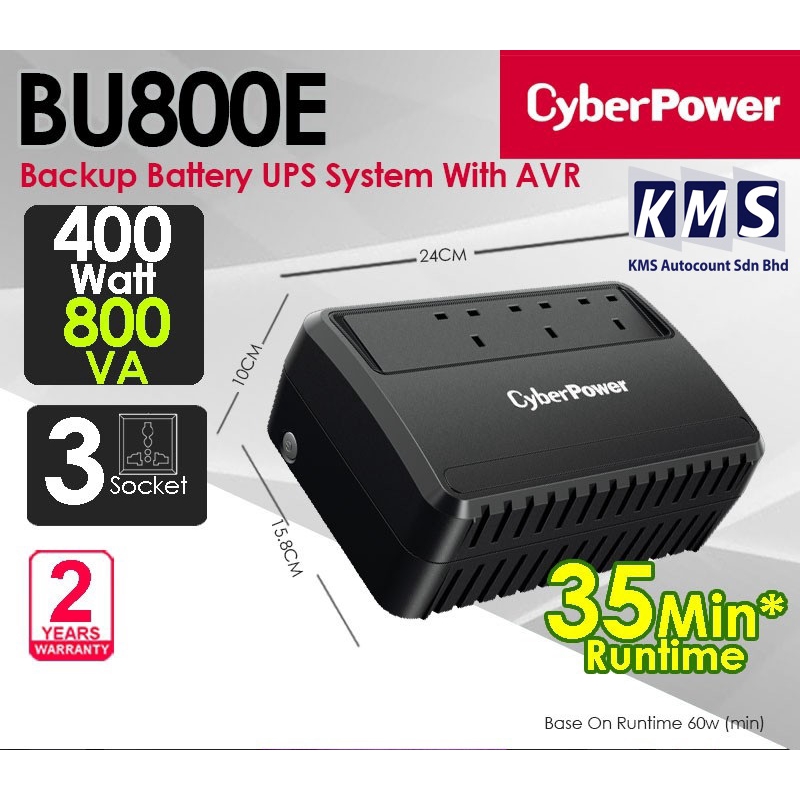 Cyberpower BU800E 800VA UPS Backup Battery with Build-in AVR Similar ...